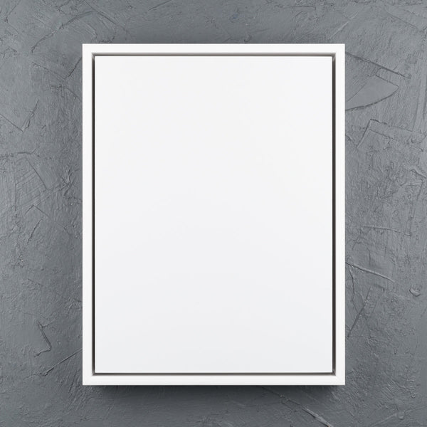 White Floating Frame with Premium White Aluminium Art Board - Gloss/Ma