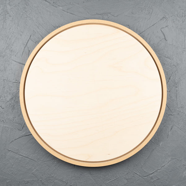 Round Floating Frame with Birch Art Board