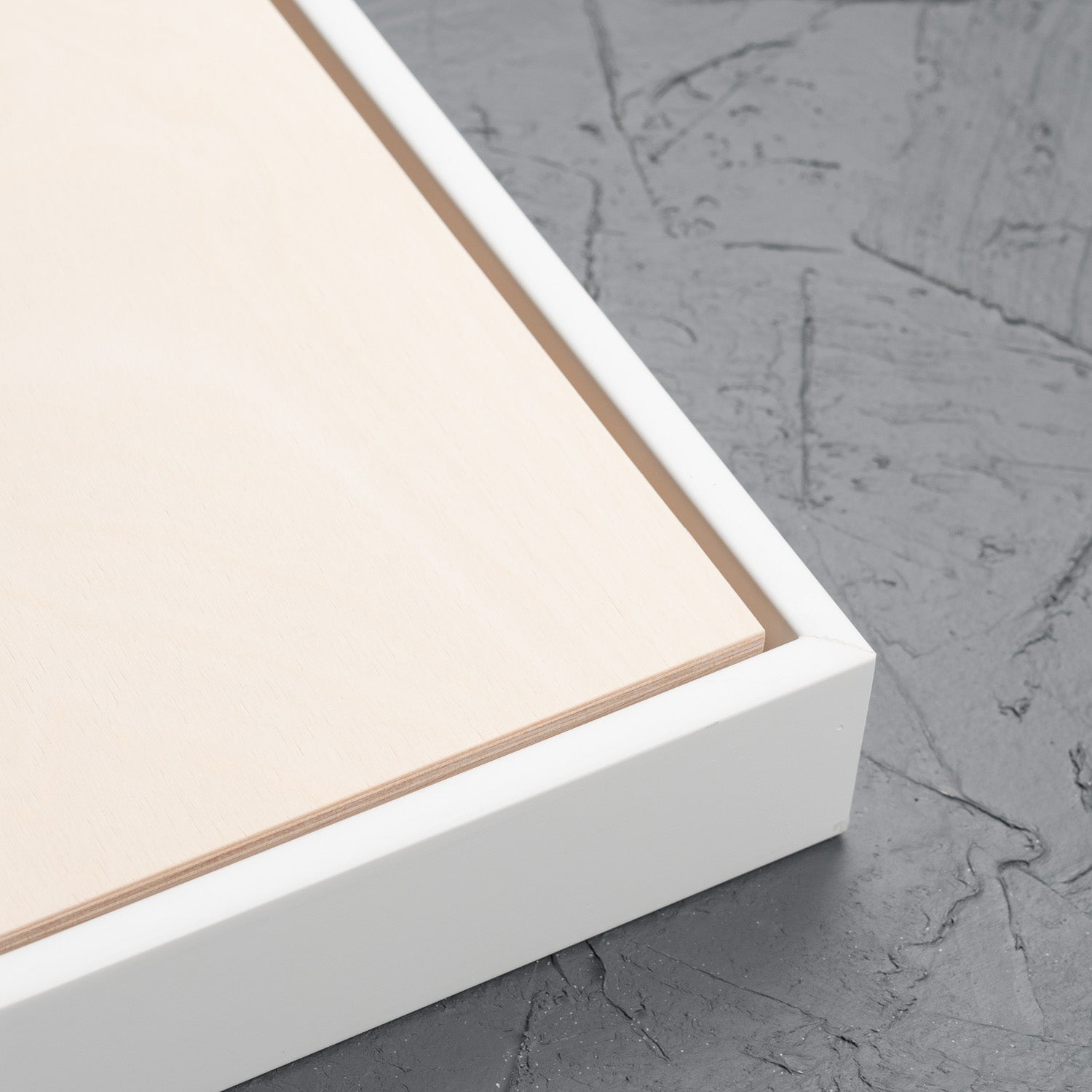 White Floating Frame with Premium Birch Art Board - Square/Rectangle