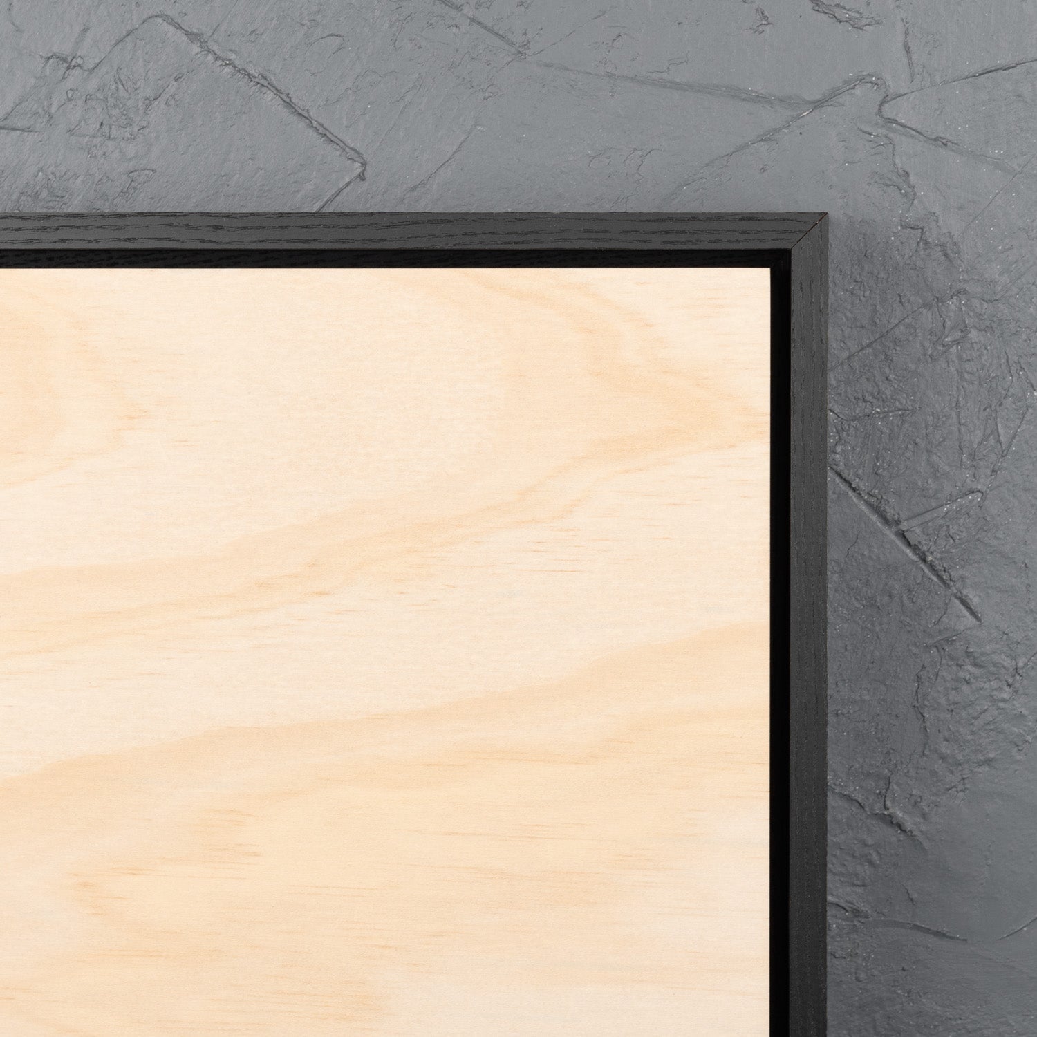 Satin Black Floating Frame with Premium Pine Art Board - Square/Rectan