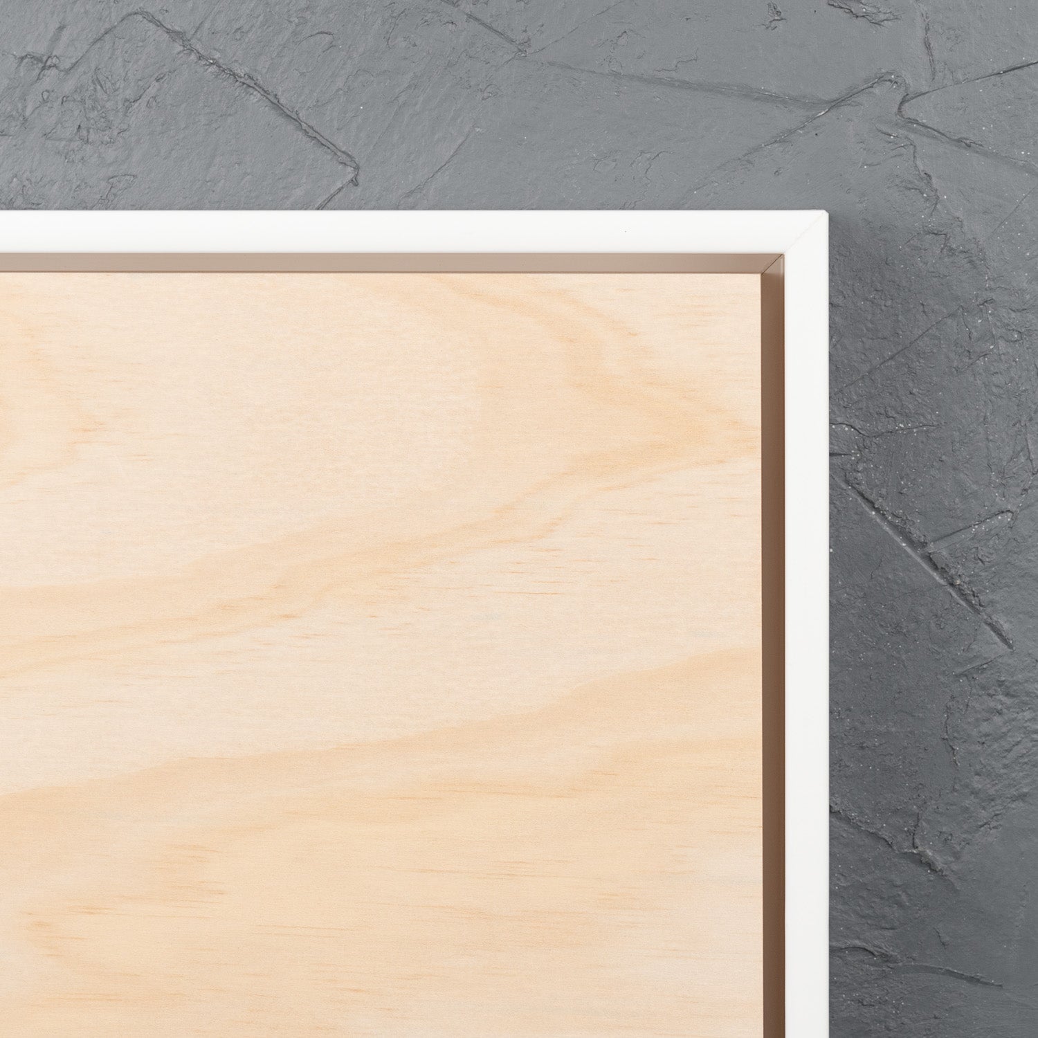 White Floating Frame with Premium Pine Art Board - Square/Rectangle