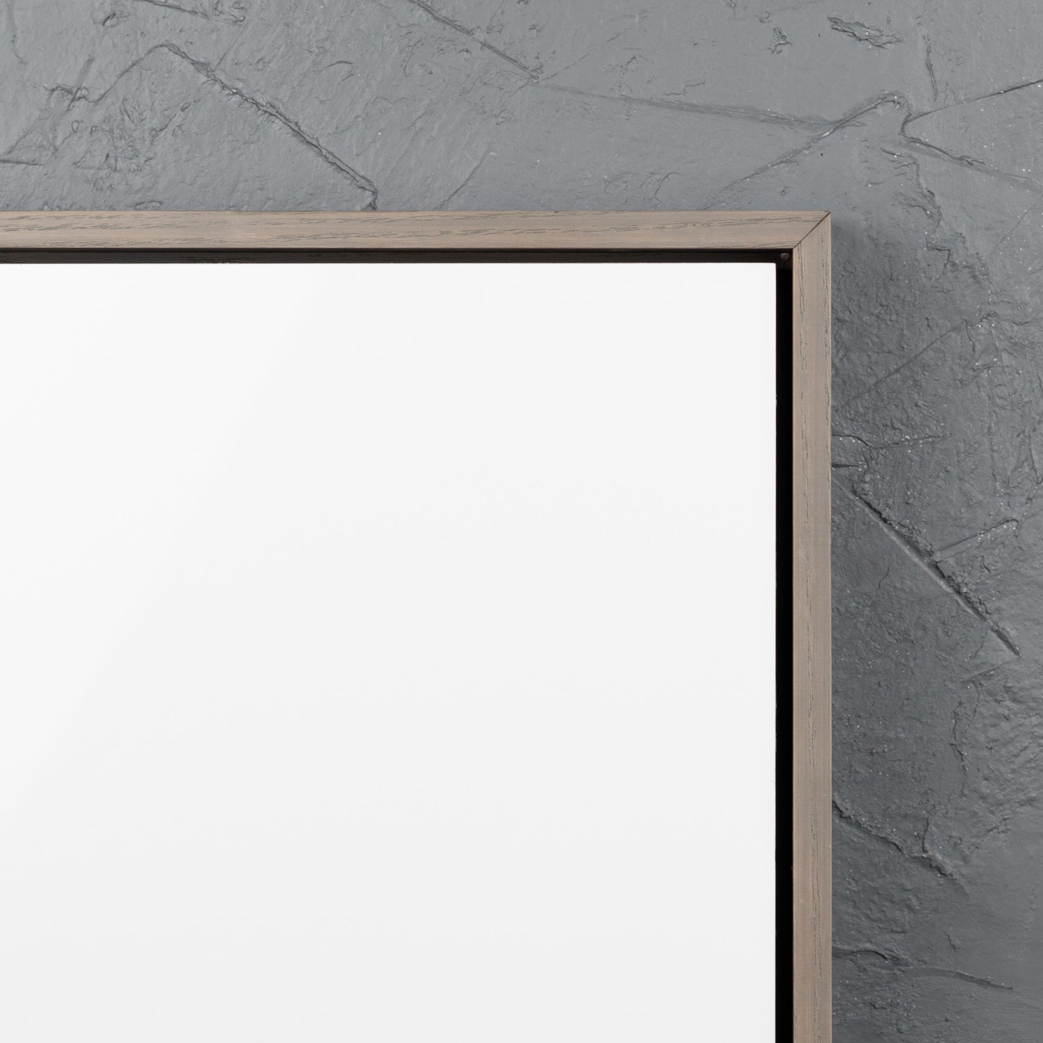 Warm Grey Floating Frame with Premium White Aluminium Art Board - Glos
