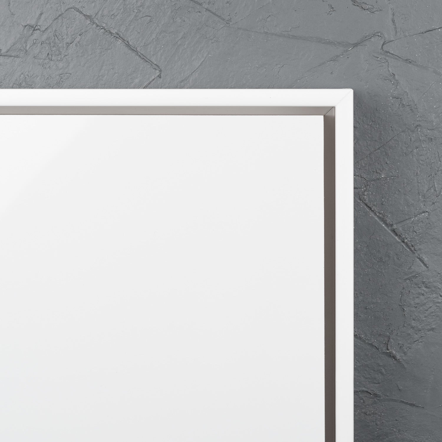 White Floating Frame with Premium White Aluminium Art Board - Gloss/Ma