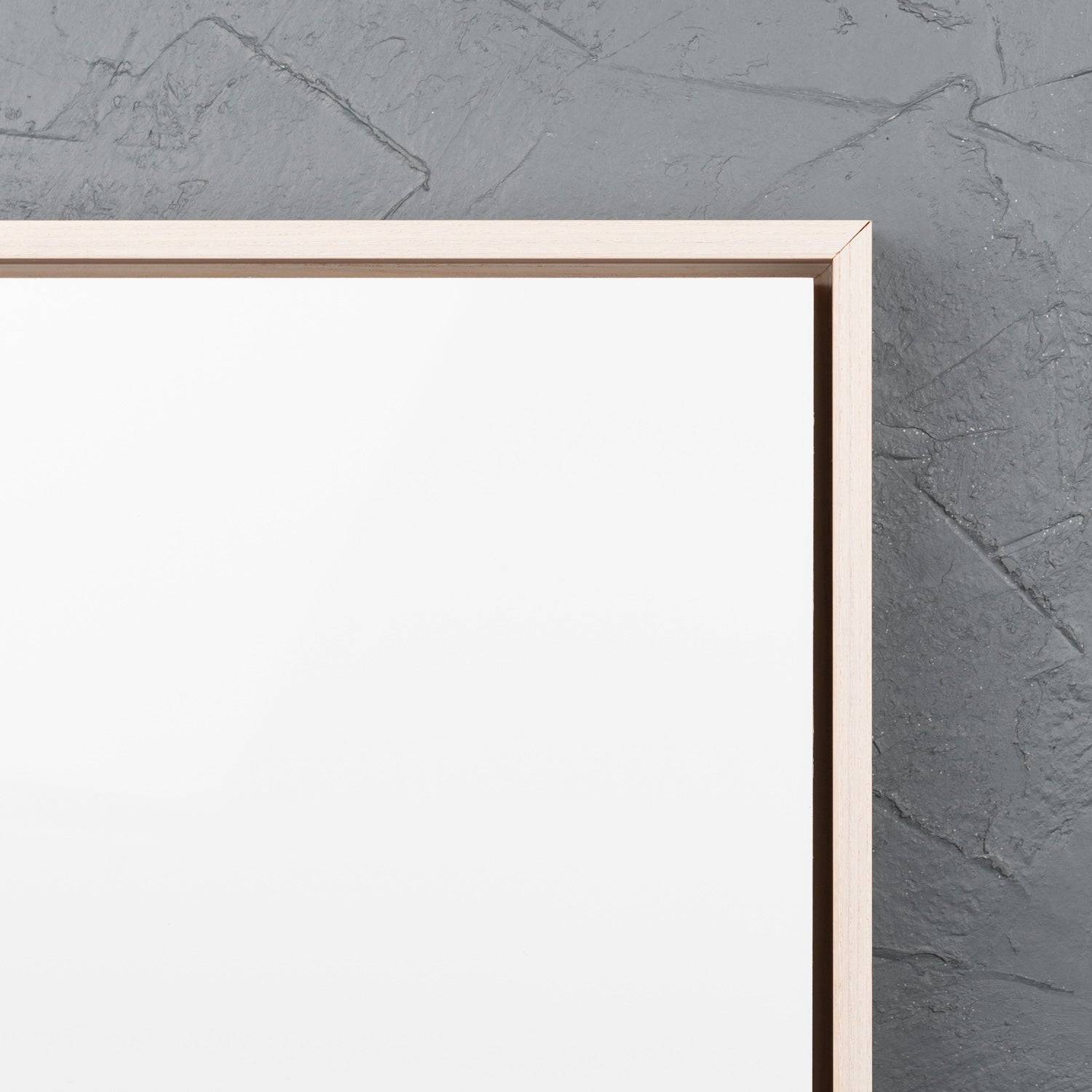 White Wash Floating Frame with Premium White Aluminium Art Board - Glo