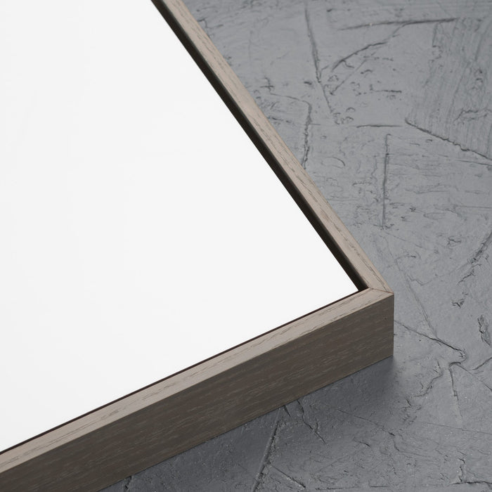 Warm Grey Floating Frame with Premium White Aluminium Art Board - Glos